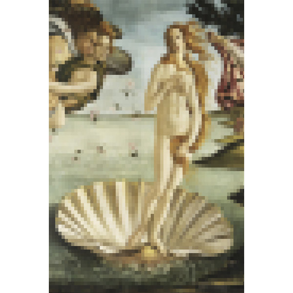 Fleur De Lis Living Secrist " Pixelated Venus On The Halfshell " by Studio W on Canvas | Wayfair